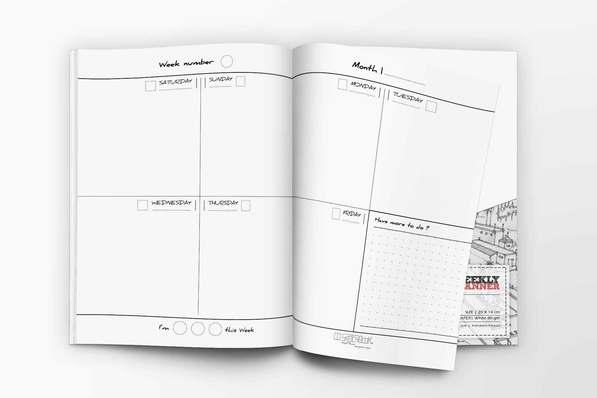 Weekly Planner Booklet | 20 X 14 cm - Happiness - from SketchBook ...